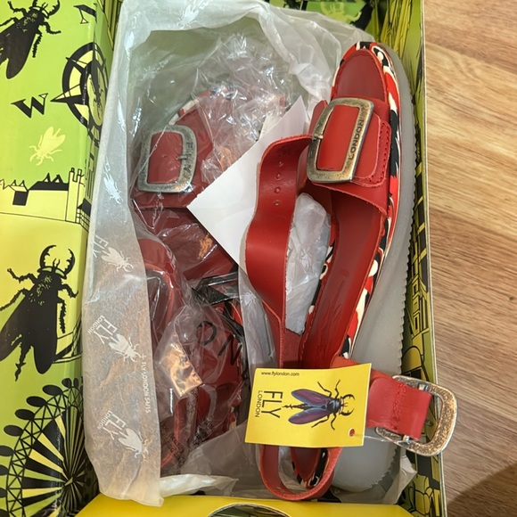 Fly London | Shoes | Fly London Red Sandals | Poshmark